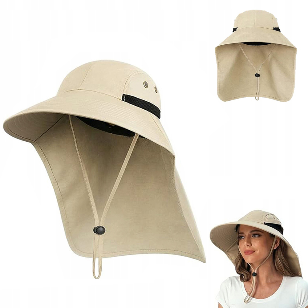 KAPELUSZ MĘSKI KAPELUSZ PRZECIWSŁONECZNY Z OCHRONĄ UV SAFARI BONIE KAPELUSZ Z SZEROKIM RONDEM XL ...