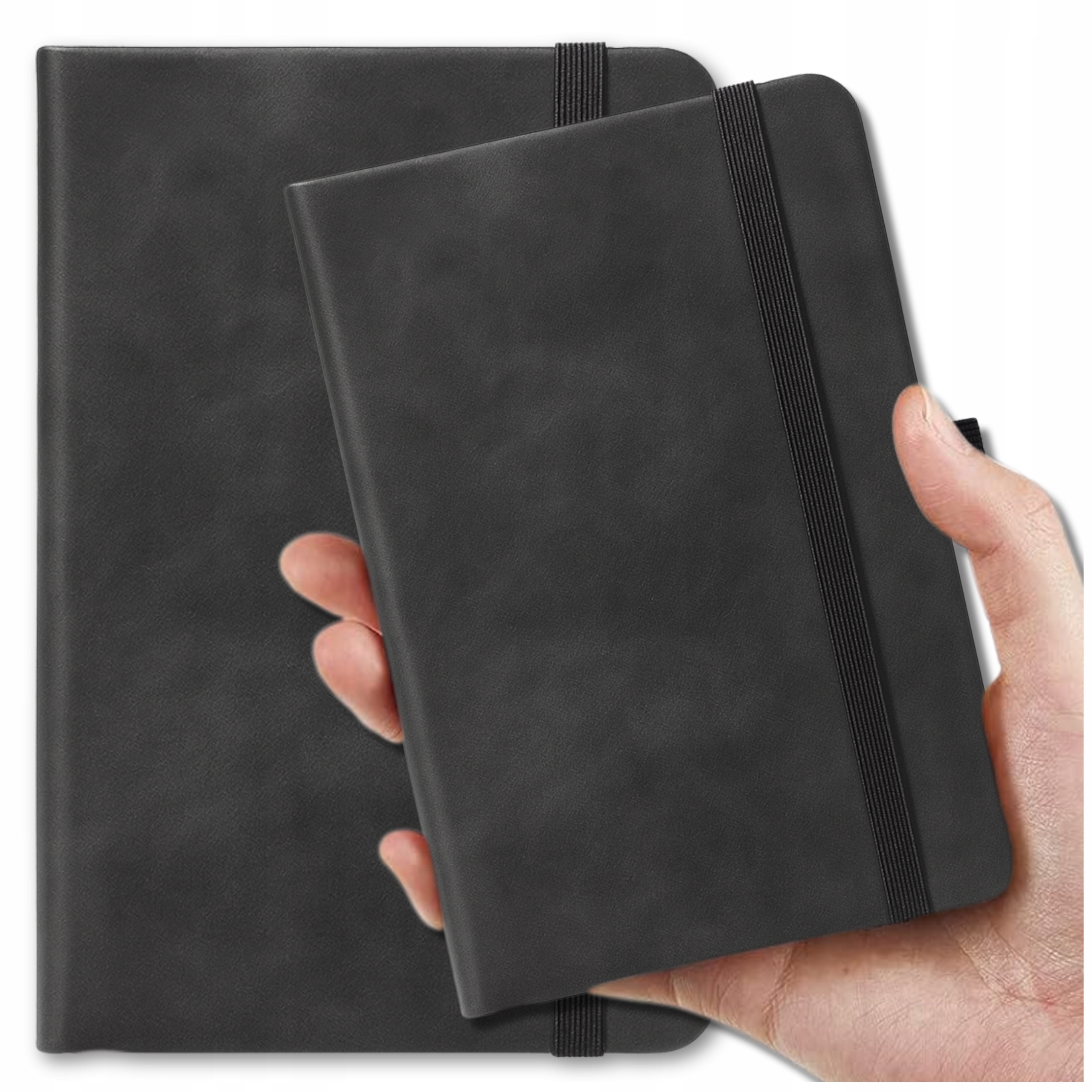 Kapesní černý notes plánovač, mini linkovaný sešit, formát A6 100 listů ...