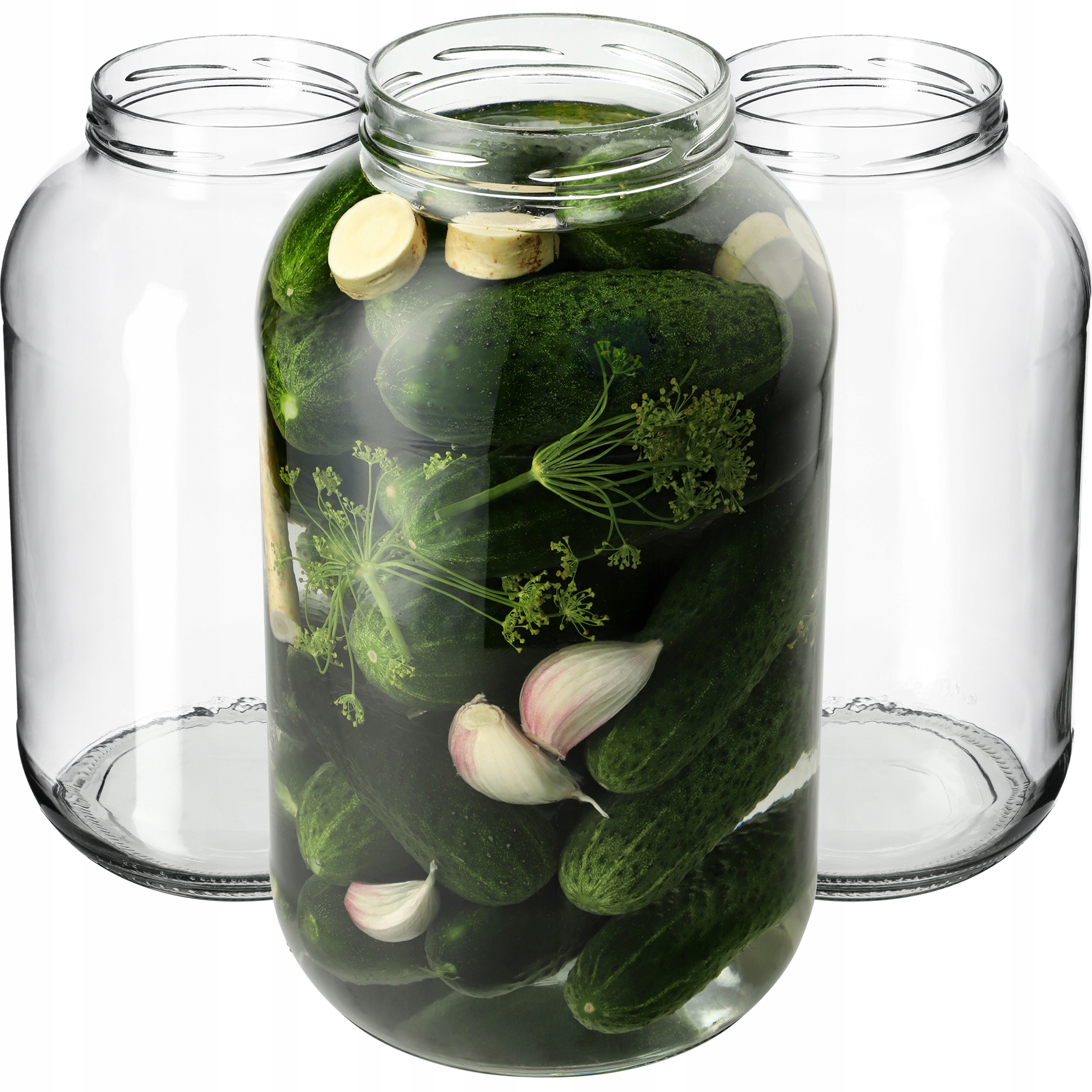 8x SŁOIK SZKLANY 4L SŁÓJ NA OGÓRKI NALEWKI SOK (K4981) • Cena, Opinie ...