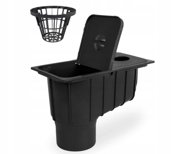 wpust deszczowy MAXPOL studzienka rynny CZARNA 6505 czyszczak ...