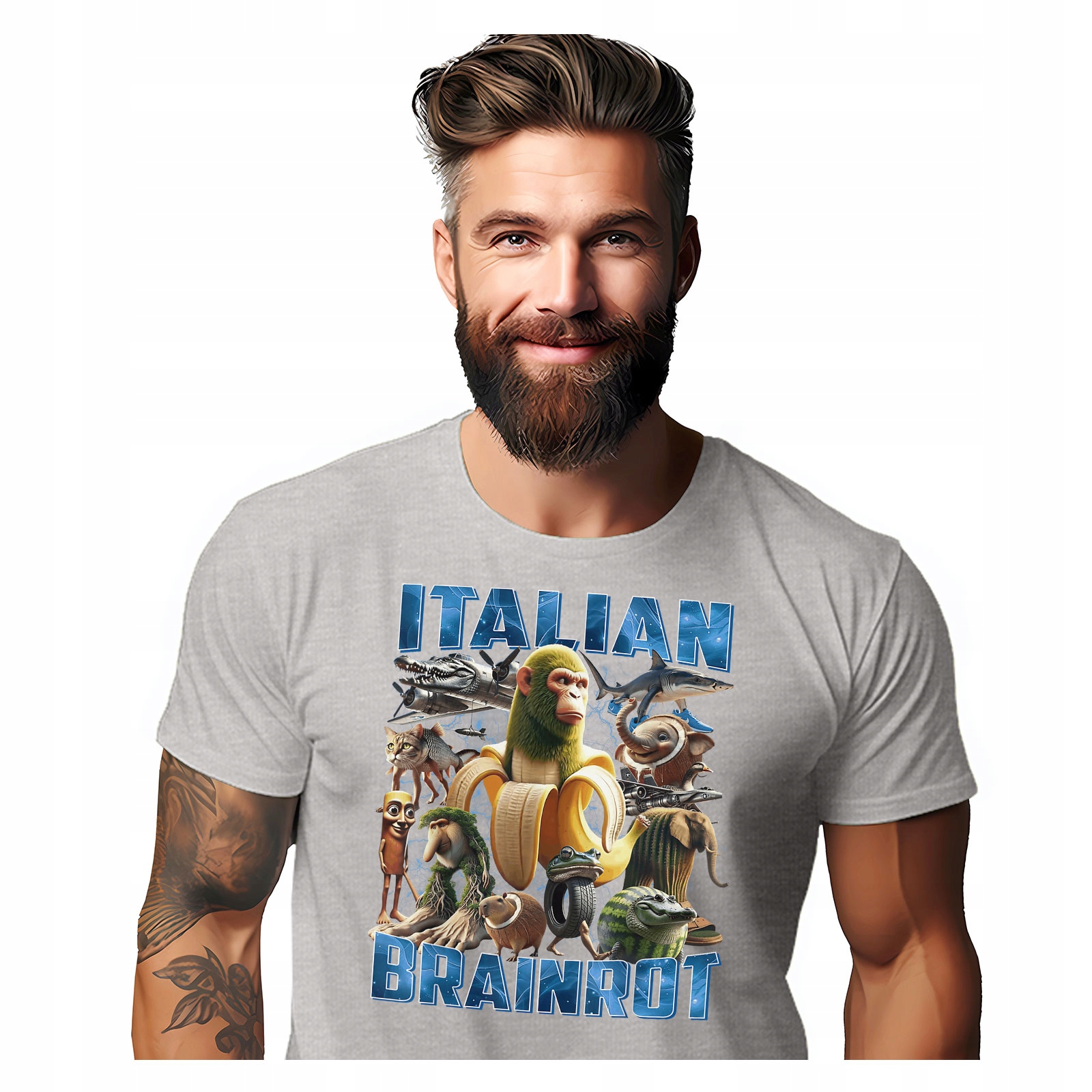 PÁNSKÉ TRIČKO ITALIAN BRAINROT MEM MEMY TIKTOK M za 580.00CZK - Allegro