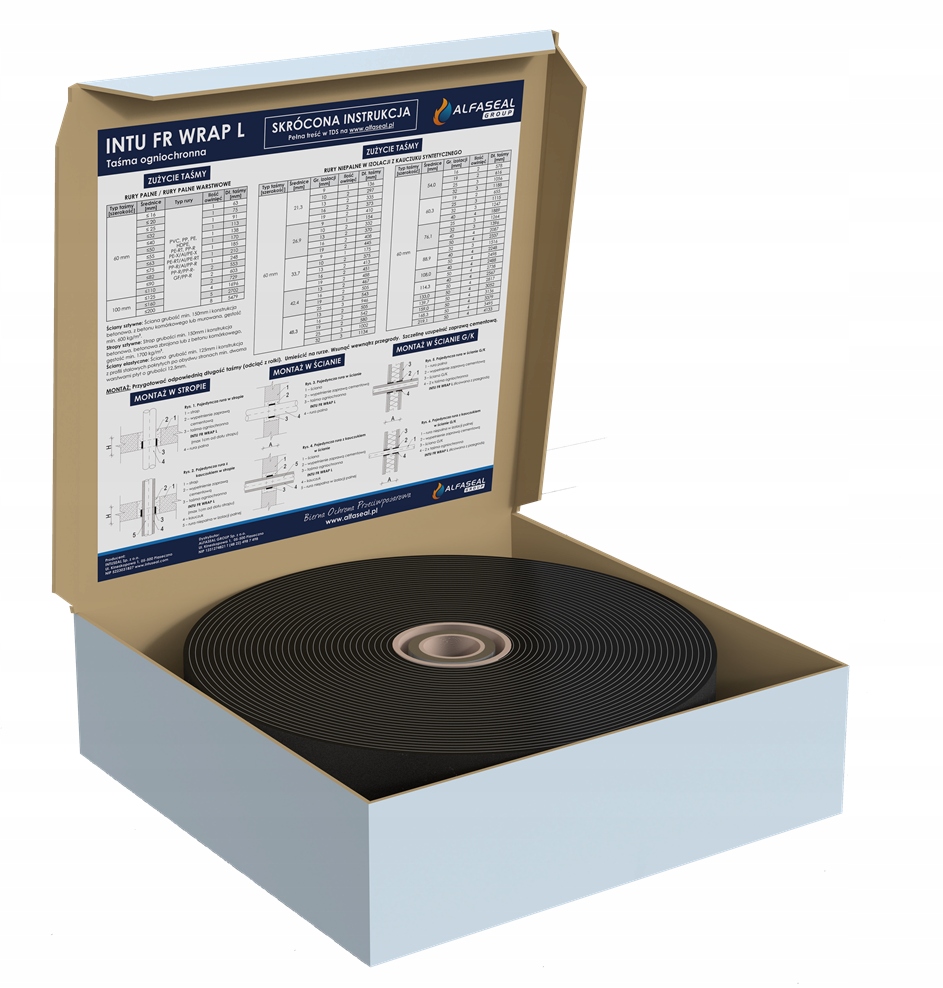 PROTIPOŽÁRNÍ OCHRANNÁ PÁSKA 100 MM 25 M ALFASEAL INTU FR WRAP L za ...