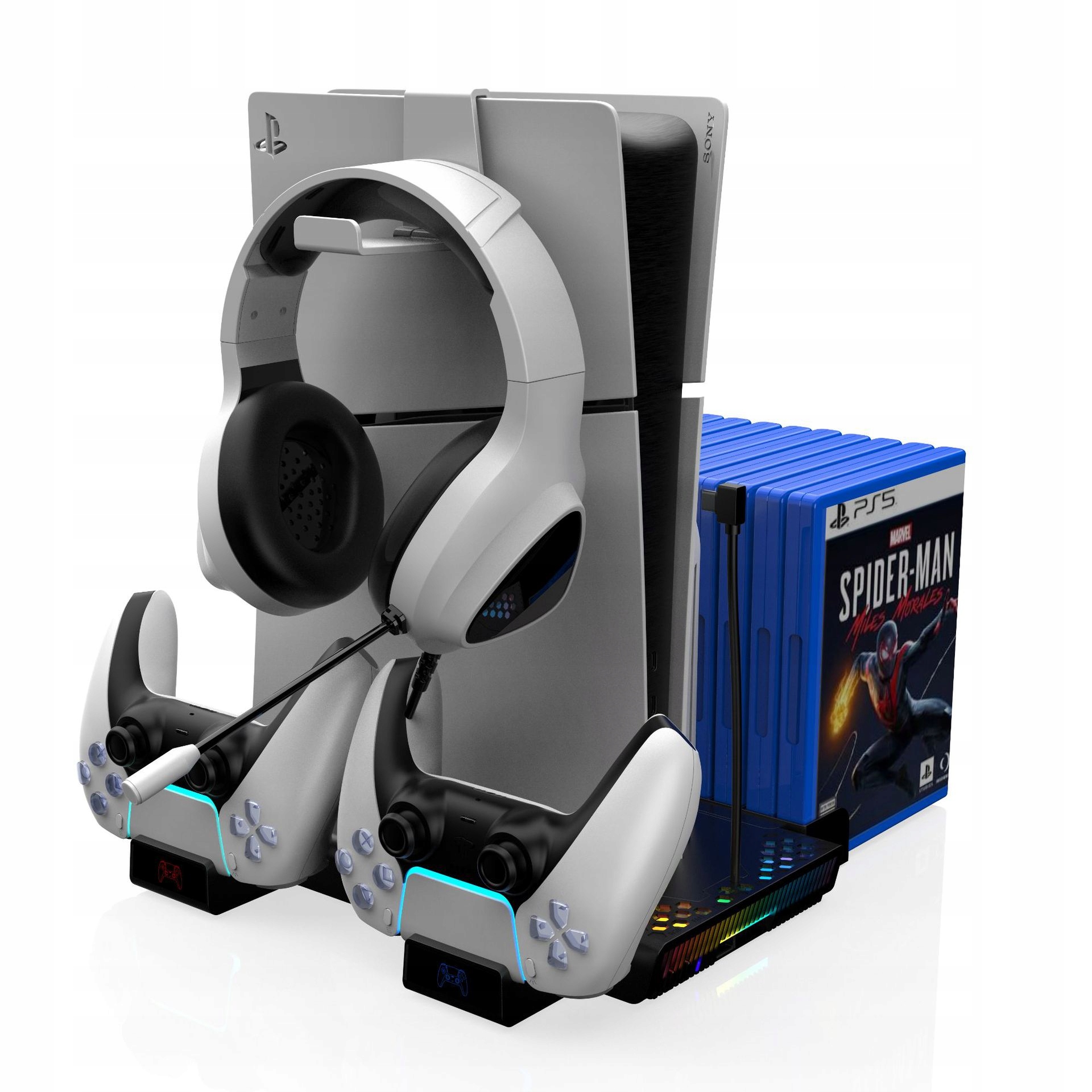 RGB ORGANIZATOR STACJA ŁADUJĄCA DO DualSense+PS5/PS5 SLIM 2023 COOLING ... RGB ORGANIZATOR STACJA ŁADUJĄCA DO DualSense+PS5/PS5 SLIM 2023 COOLING ...