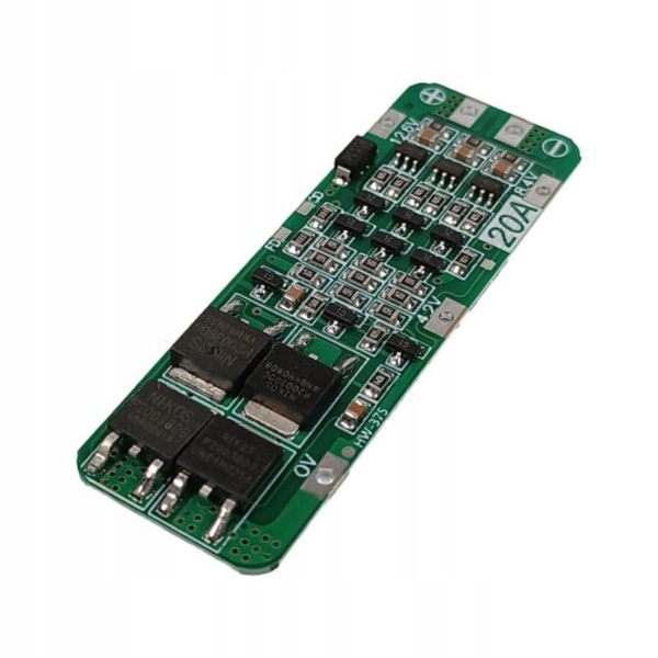 Moduł BMS PCM PCB ładowania i ochrony ogniw Li-ion - 3S - 12V - 20A ...