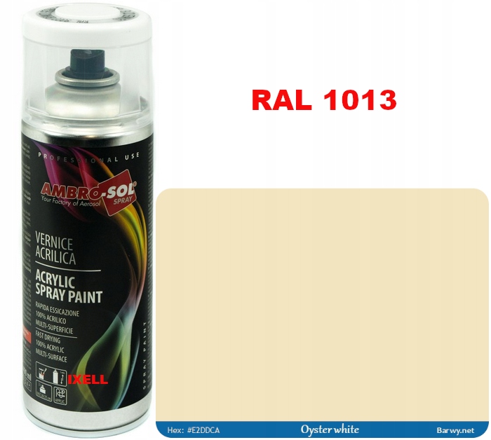 RAL 1013 LAKIER AKRYL SPRAY beżowy POŁYSK 1233 032692002765 za 19.00PLN ...