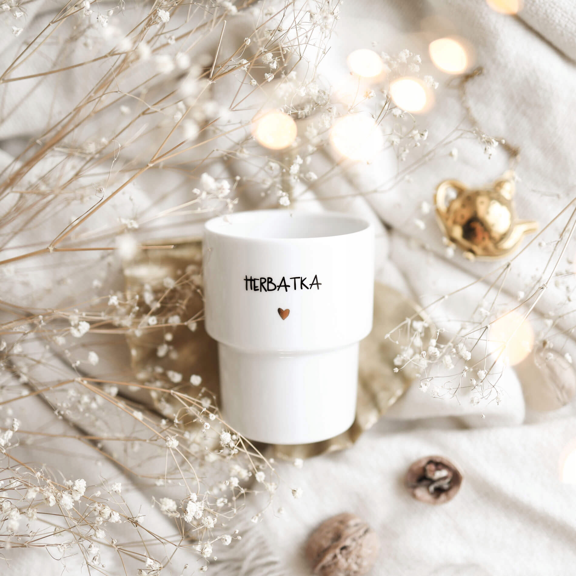 Kubek 300 ml bez ucha - Herbatka Złote Serce - Nadzwyczajnie | Sklep EMPIK.COM