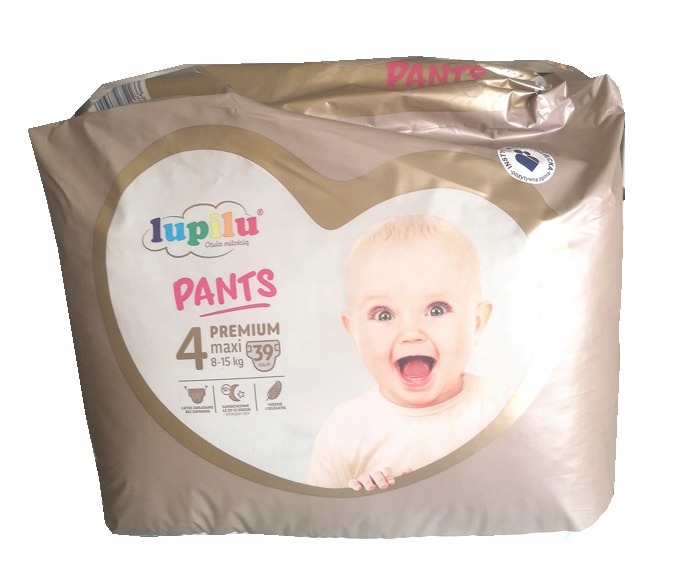 Lupilu Pantsy 4 MAXI 8-15 kg 39 szt Pieluchomajtki (4056489752233 ...