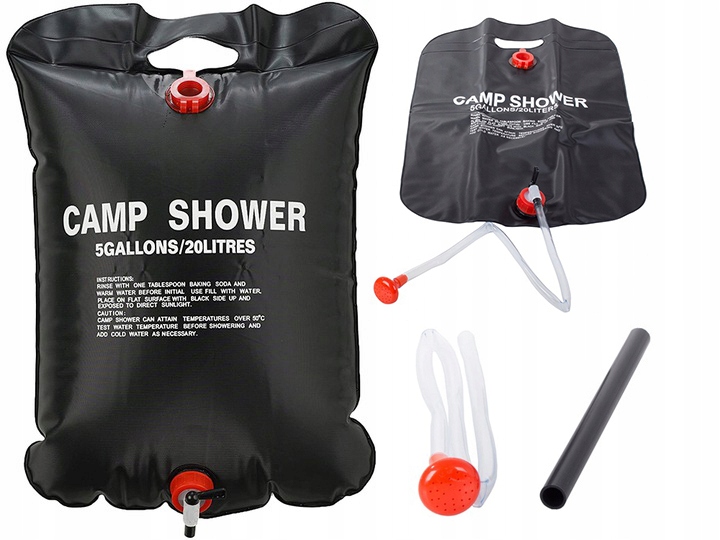 Turistická sprcha PAKO Solárna turistická sprcha Poľná kempingová 20l ...