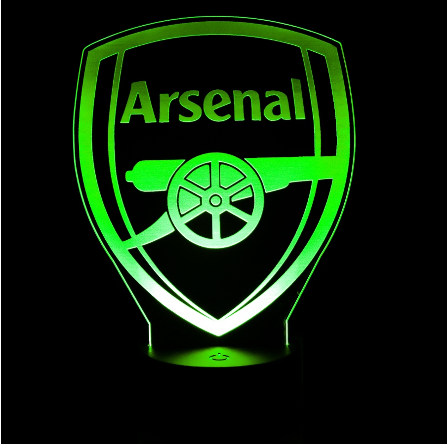 Lampka Nocna 3D Z Imieniem Led Piłka Nożna Arsenal - Plexido | Sklep ...