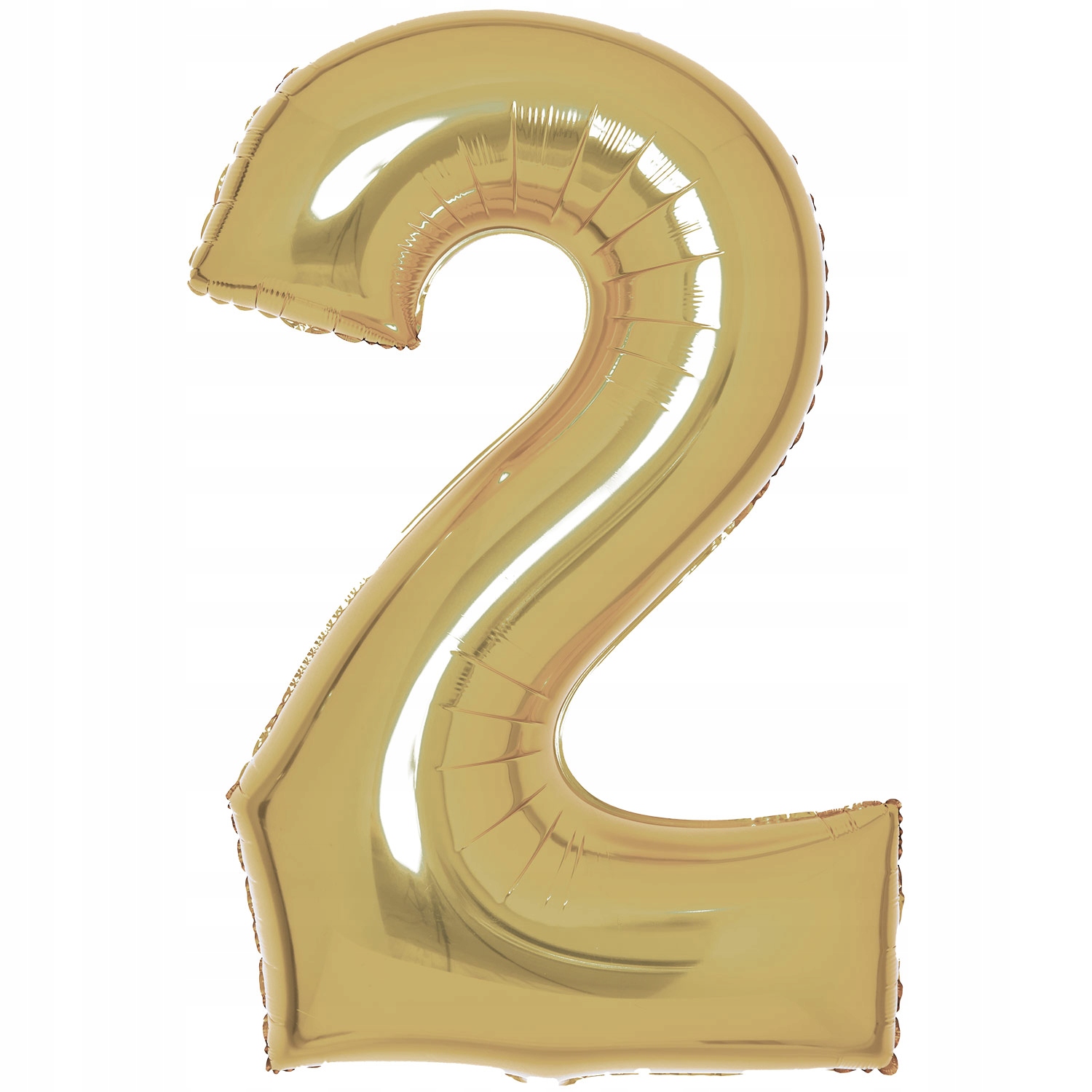 Balon foliowy Cyfra 2 Złoty Białe Złoto 86 cm (0194099100991) • Cena ...