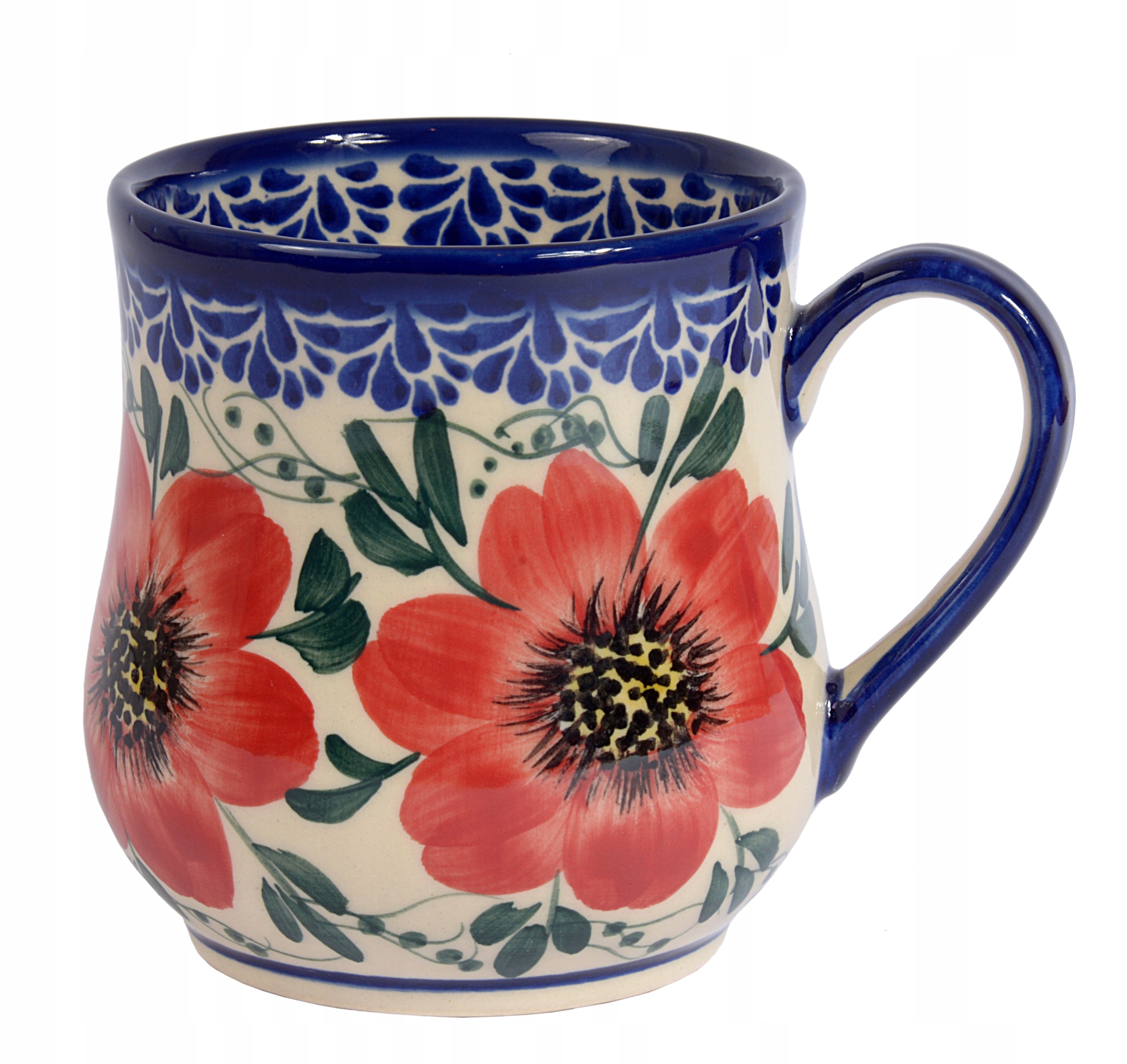 KUBEK WALENTYNKOWY CERAMICZNY 350ML CERAMIKA STYL BOLESŁAWIEC WALENTYNKI (KUBEK CERAMICZNY 350ML ...