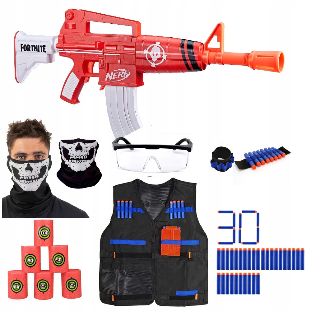 NERF ZESTAW FORTNITE KARABIN M16 INSIGHTFUL F7623 + MEGA DODATKI ...