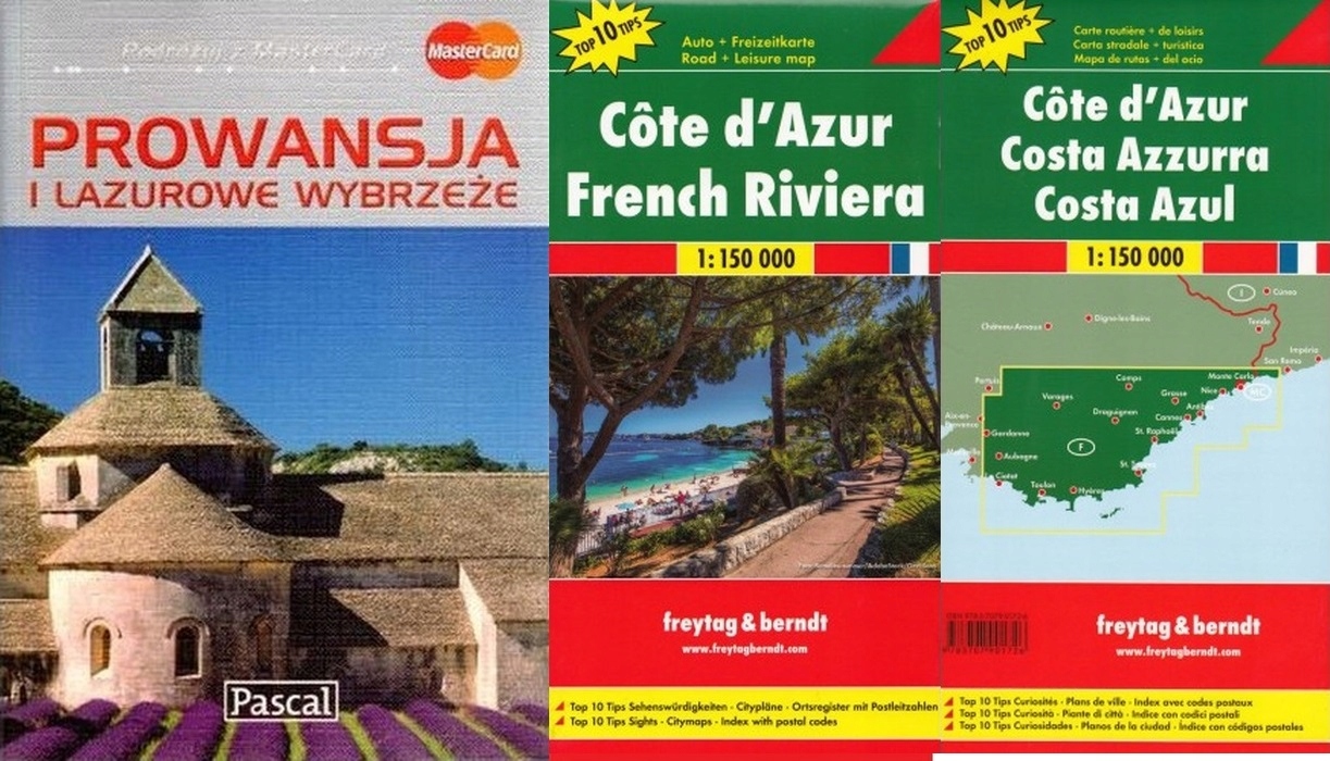 PROWANSJA LAZUROWE WYBRZEŻE PRZEWODNIK + MAPA - 124,99 zł - Allegro.pl ...