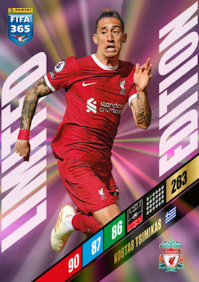 FIFA 365 2024 Panini Limited Edition Tsimikas Liverpool Limitka Karty ...