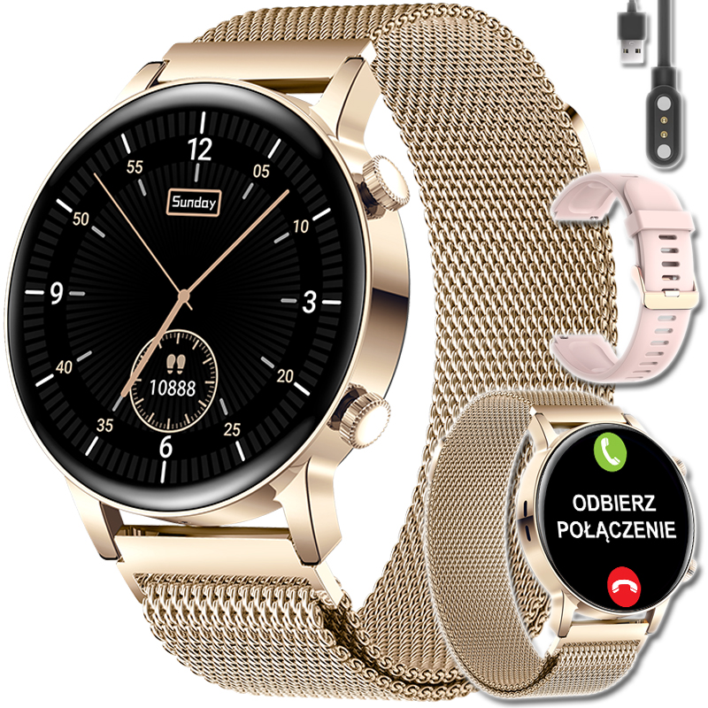 SMARTWATCH DAMSKI DLA KOBIETY ROZMOWY CIŚNIENIE PL - Sklep, Opinie ...