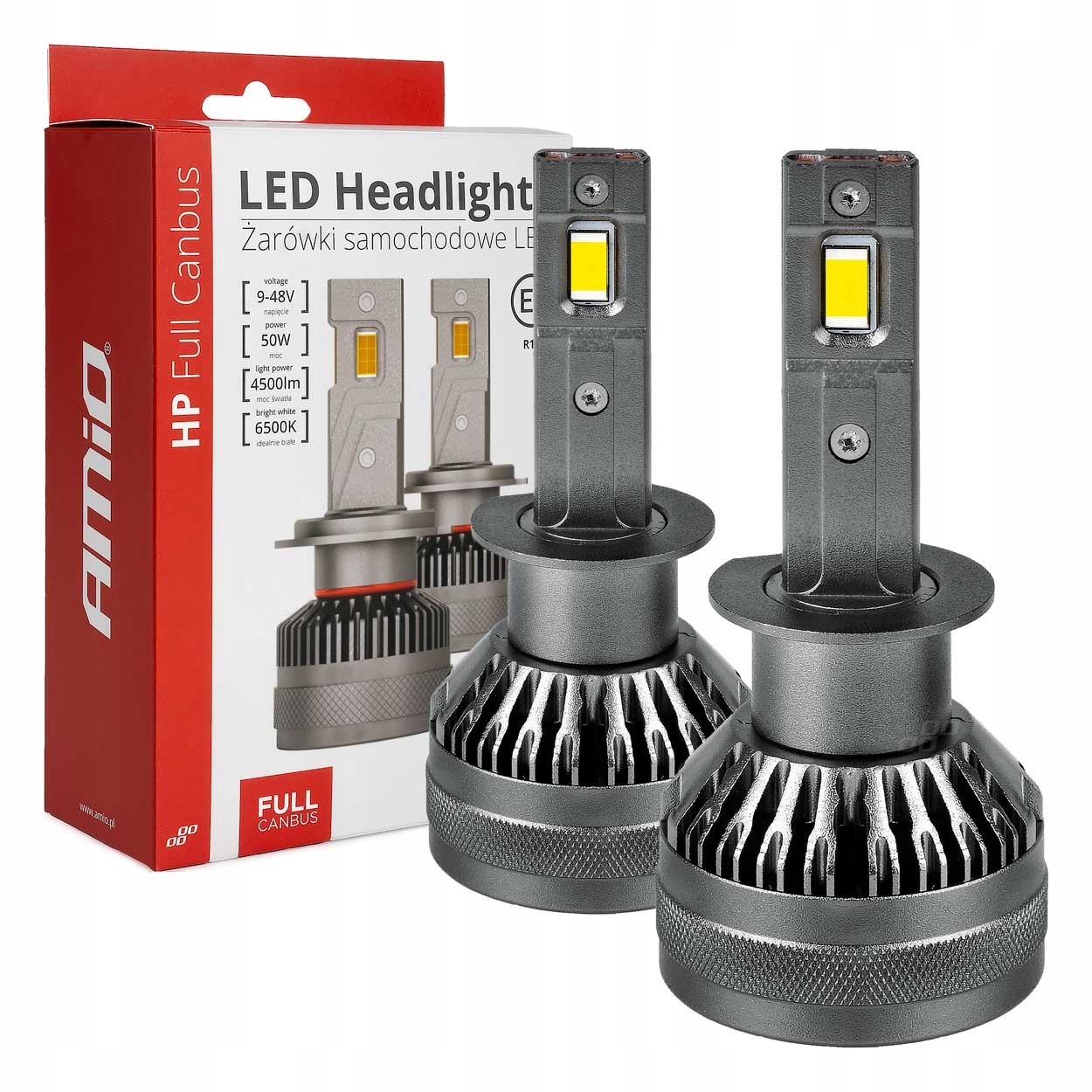 Żarówki samochodowe LED HP Full Canbus H1 12V 24v 6500k AMIO-03671 ... Żarówki samochodowe LED HP Full Canbus H1 12V 24v 6500k AMIO-03671 ...