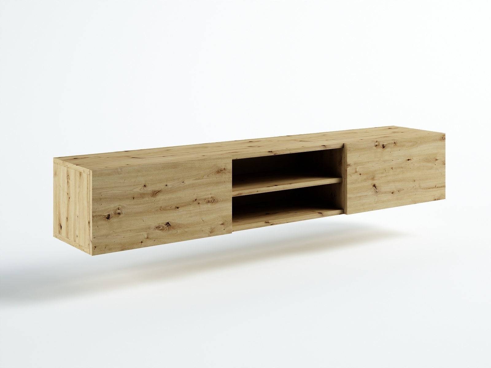 WISZĄCA SZAFKA RTV 160 CM DĄB HIKORA EGGER • Cena, Opinie • Szafki RTV ...