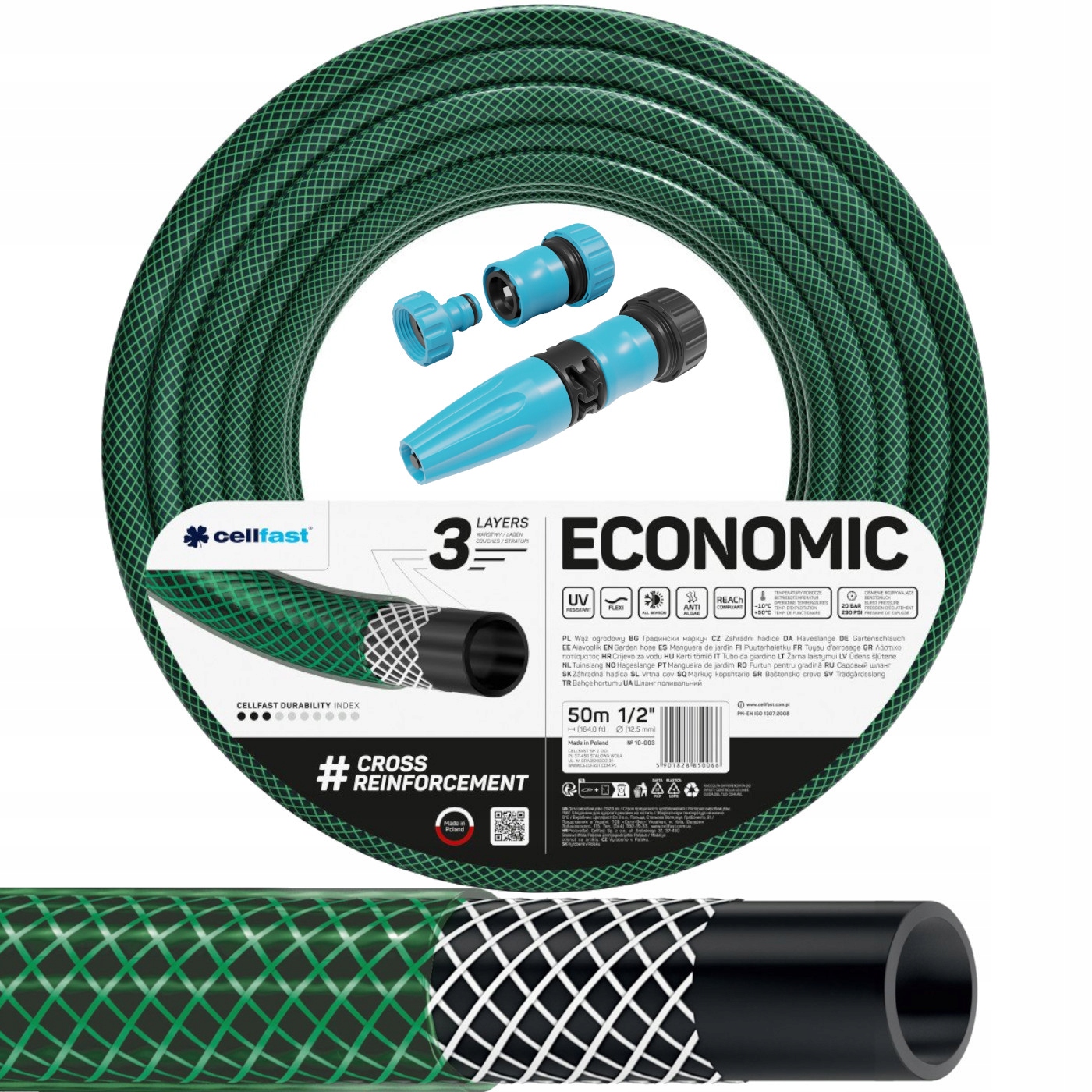 Wąż Ogrodowy 1/2" 50m Zestaw Zraszający (99442) • Cena, Opinie • Węże ...