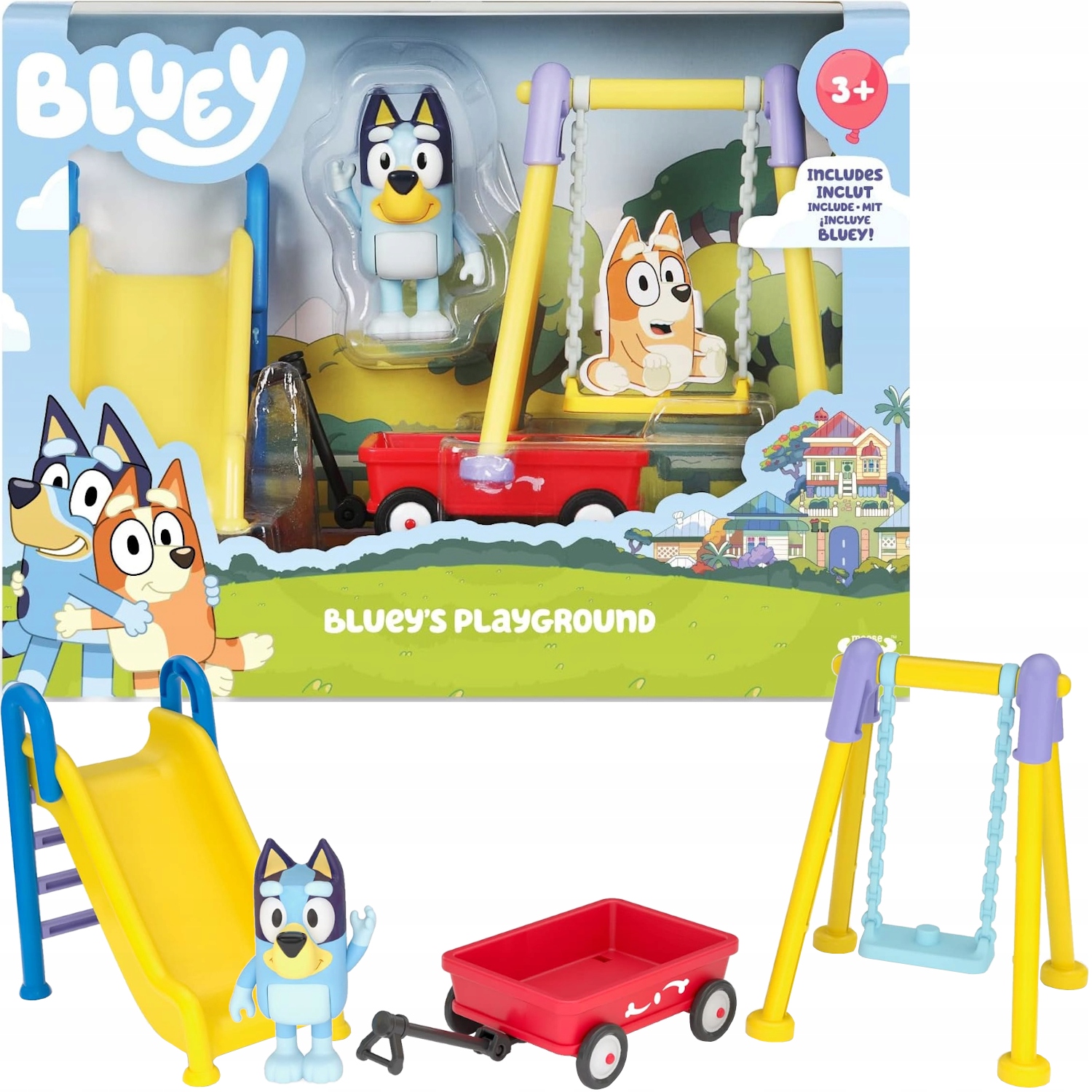 BLUEY MOOSE TOYS ZESTAW BLUEY'S PLAYGROUND PLAC ZABAW Z FIGURKĄ ...