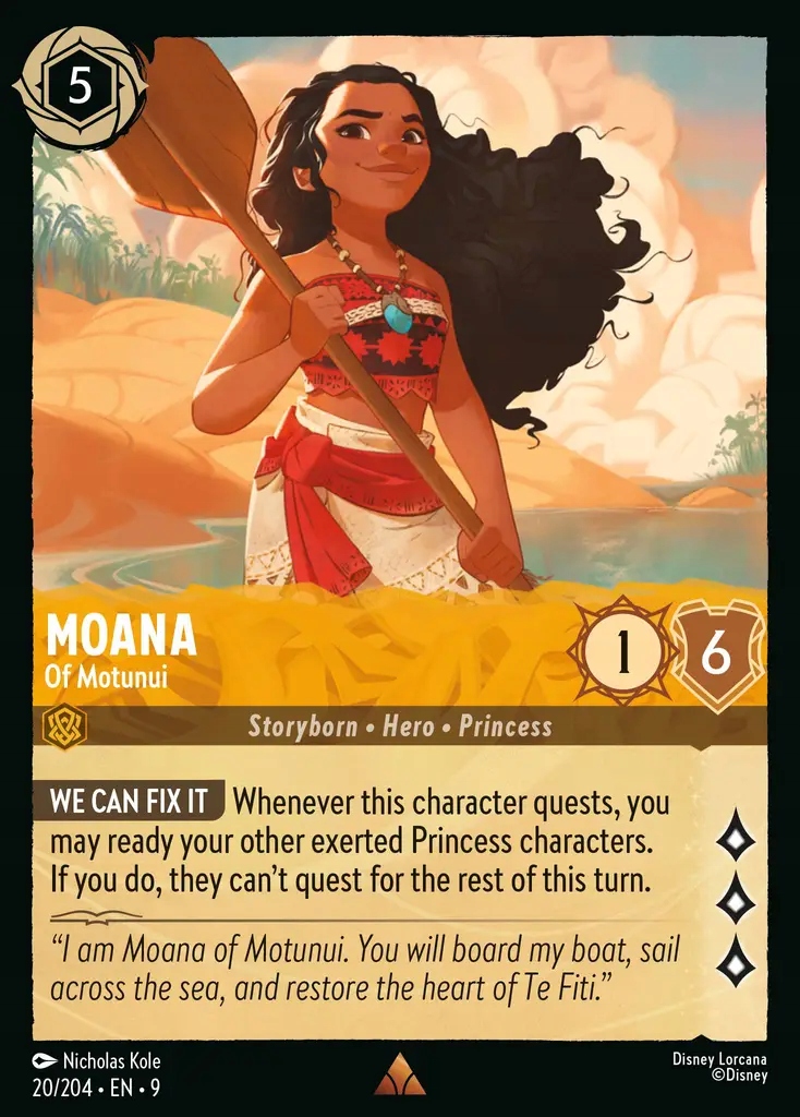 DISNEY LORCANA Moana - Of Motunui 9FAB #020 - Stan: Nowy 2.00PLN ...
