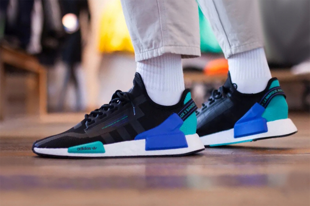 ADIDAS ORIGINALS NOMAD NMD_R1 V2 BLCK EMERALD BLUE (4060533627170 ...