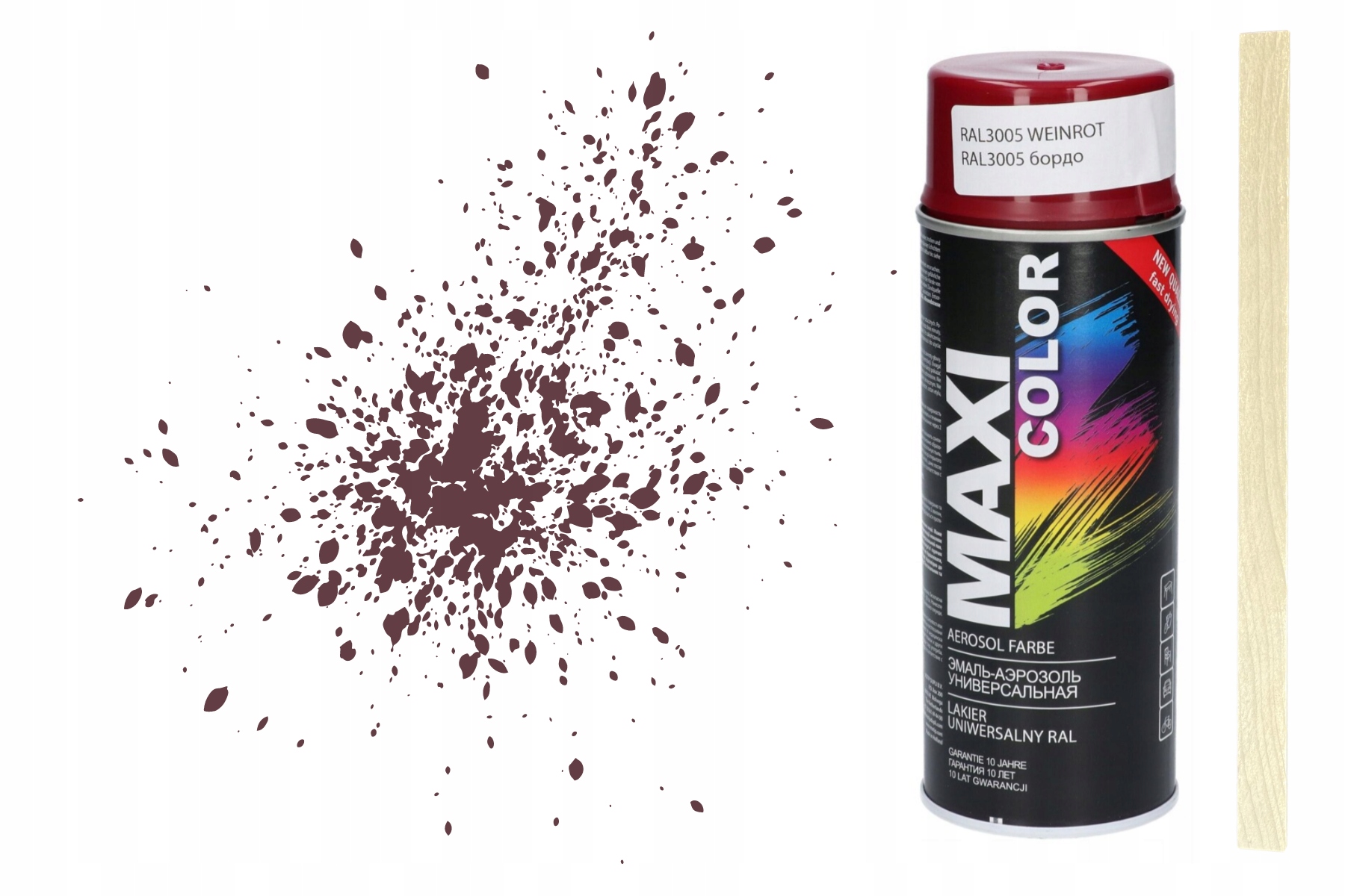 Lakier Połysk RAL3005 Spray 400 ML Motip MaxiColor Mocny Farba PCV ...