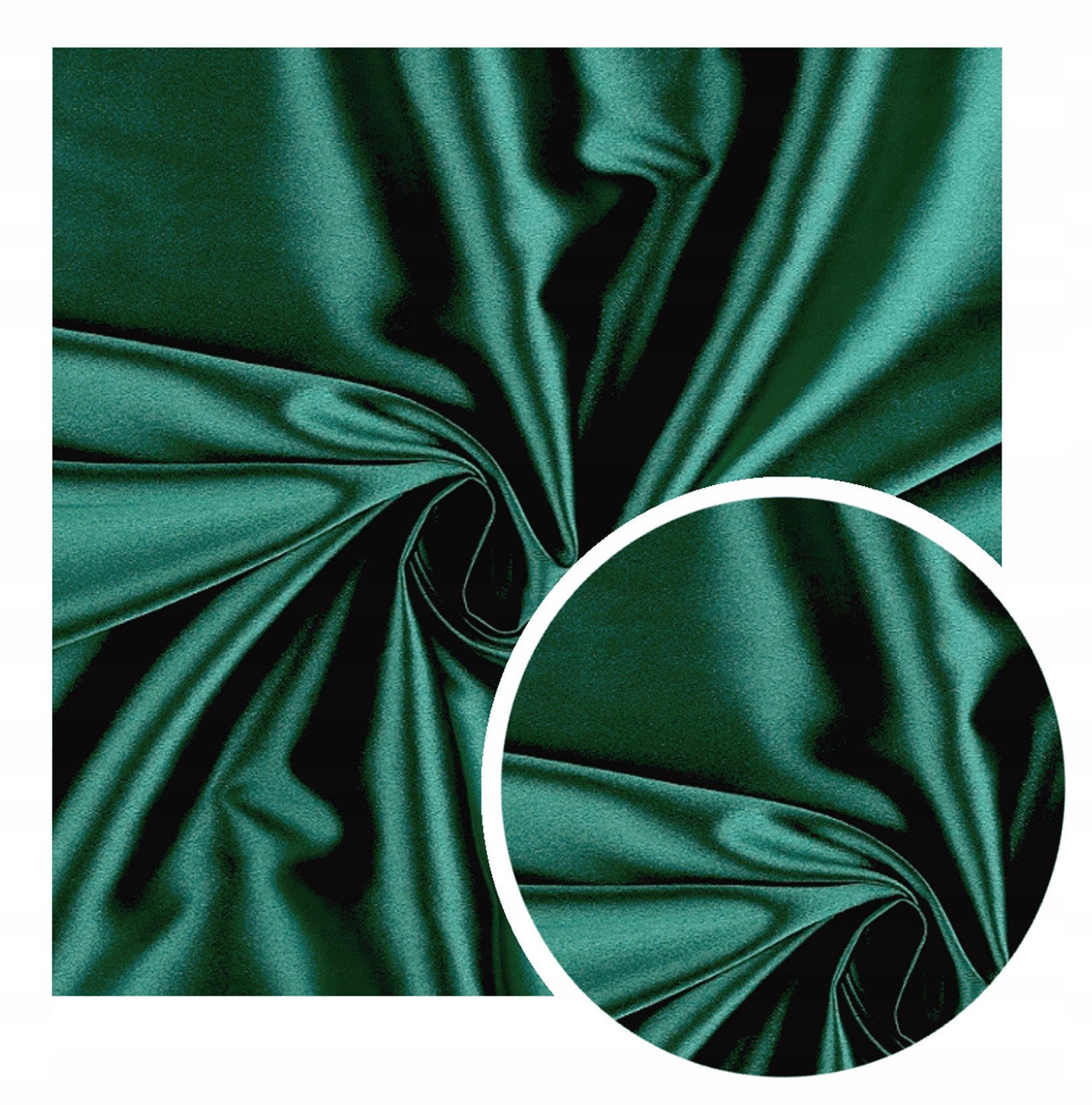 Tkanina Satyna Zieleń - Niska cena na Allegro