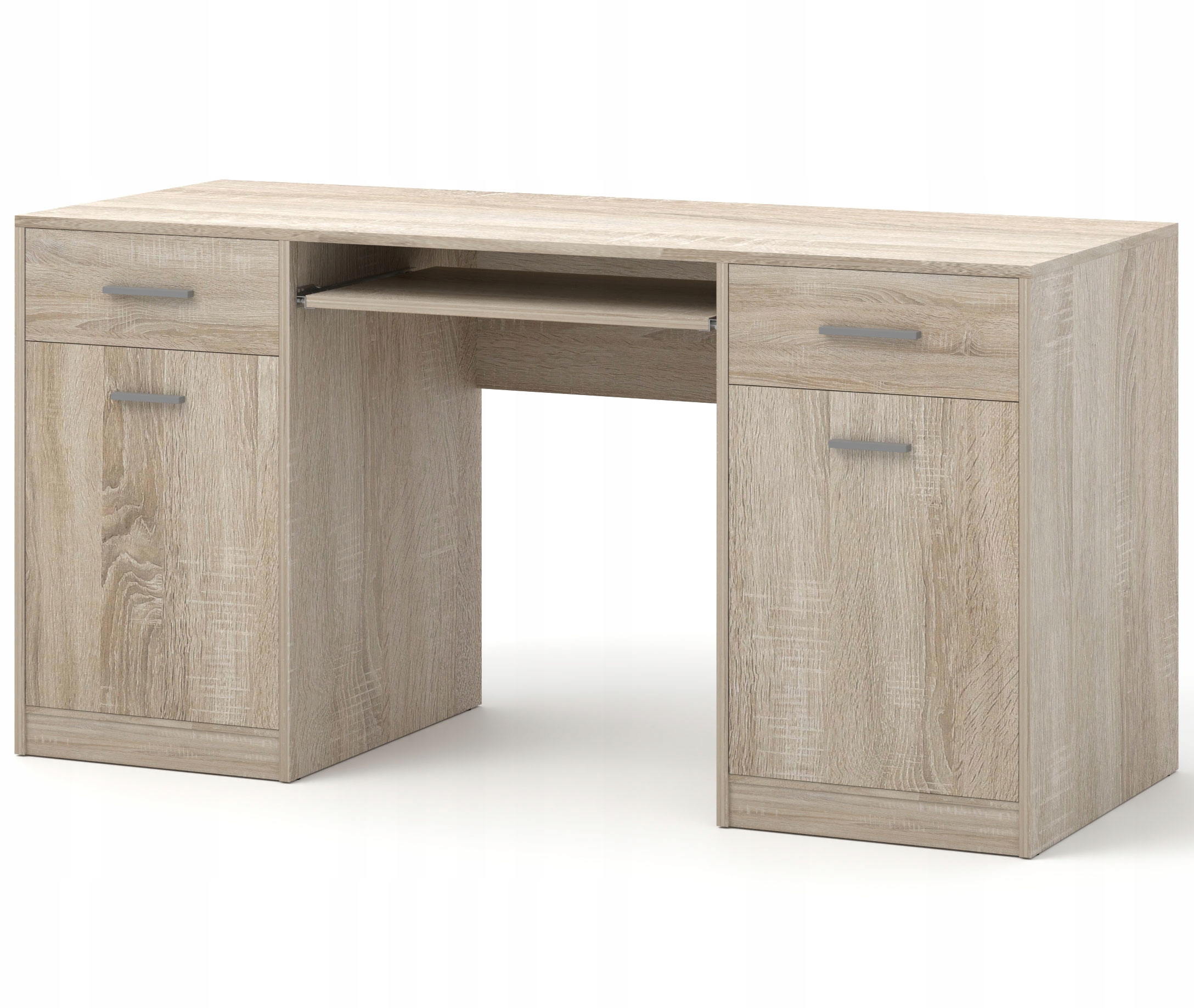 Biurko komputerowe szkolne, dwustronne duże 150cm szuflady dąb sonoma ...