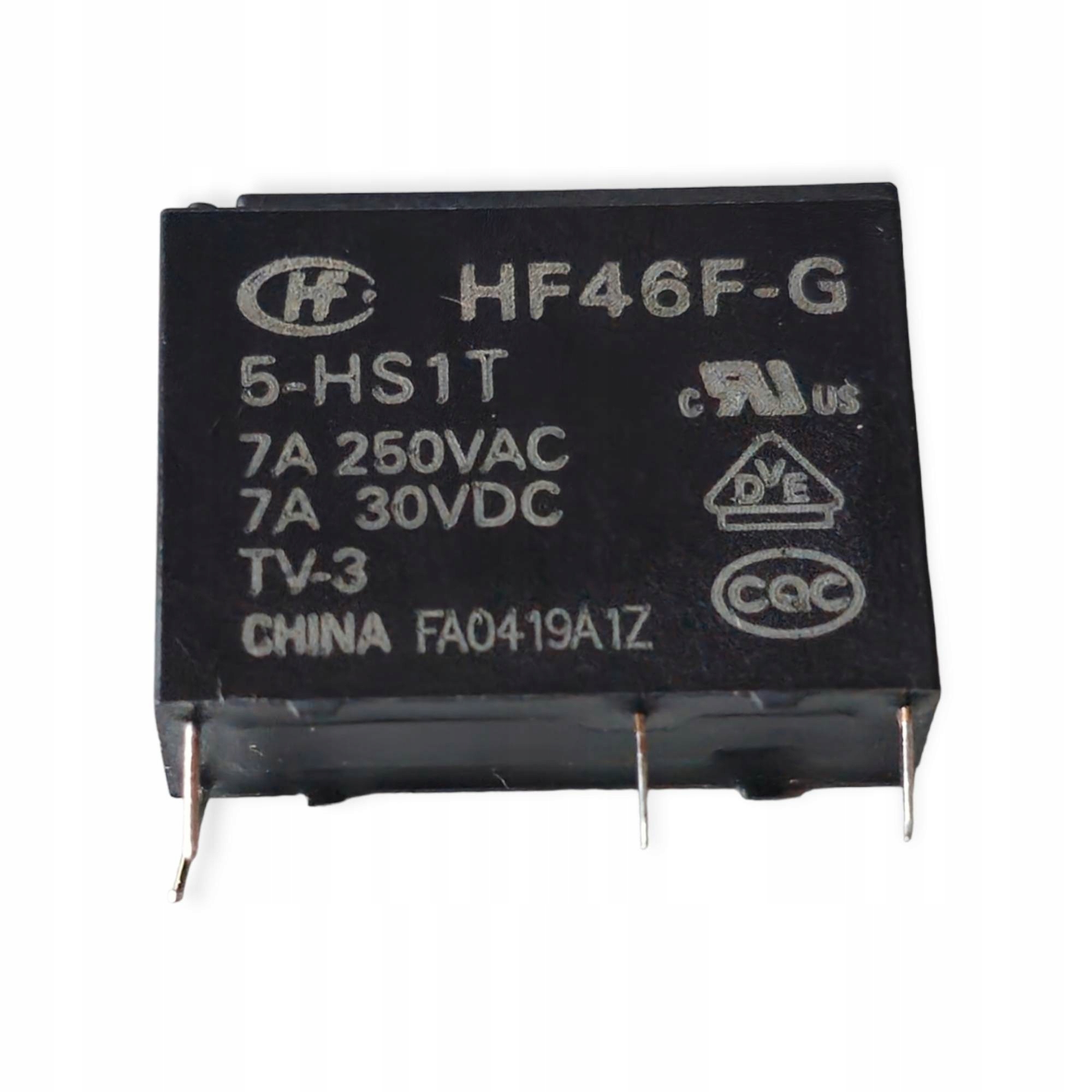 HF46F-G/005-HS1T PRZEKAŹNIK SPST-NO 5VDC 7A 250VAC - Sklep, Opinie, Cena w Allegro.pl