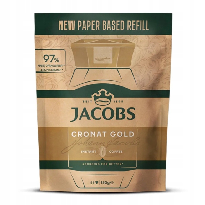 Kawa rozpuszczalna Jacobs Cronat Gold Instant dosypka 150g ...