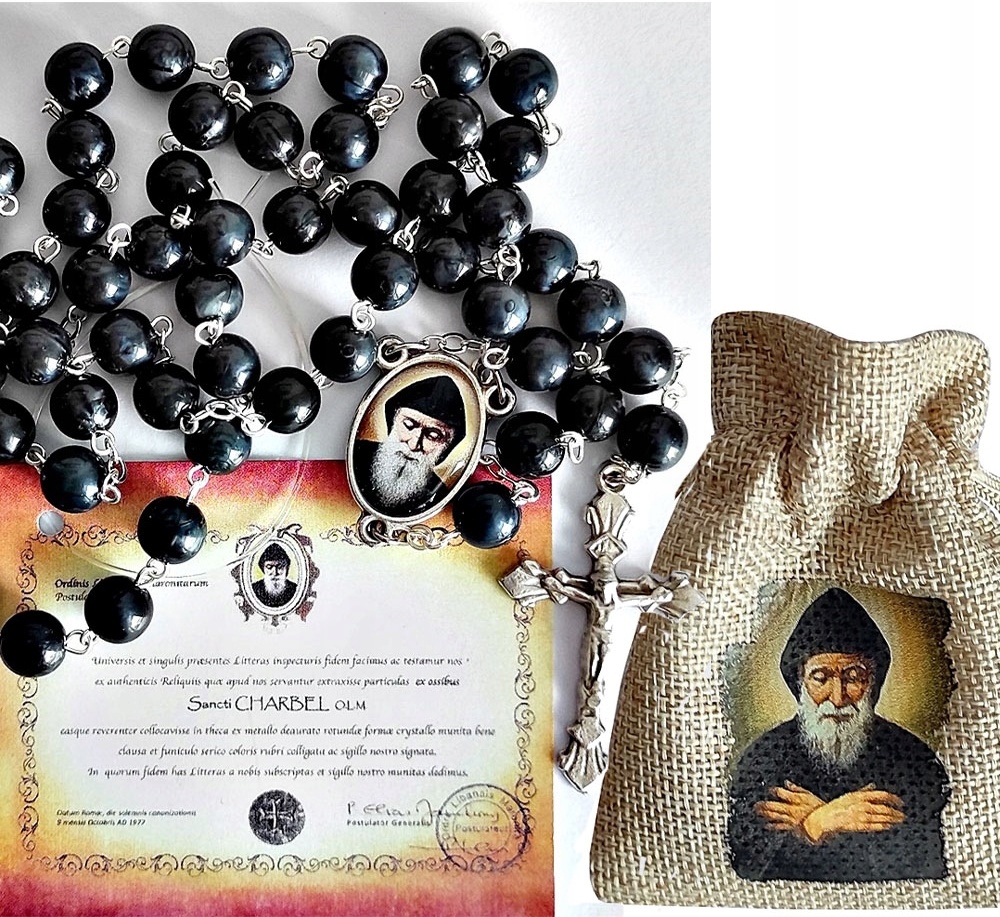 RÓŻANIEC Z RELIKWIĄ ŚW. CHARBELA SZARBEL CHARBEL 15063902601 - Allegro.pl