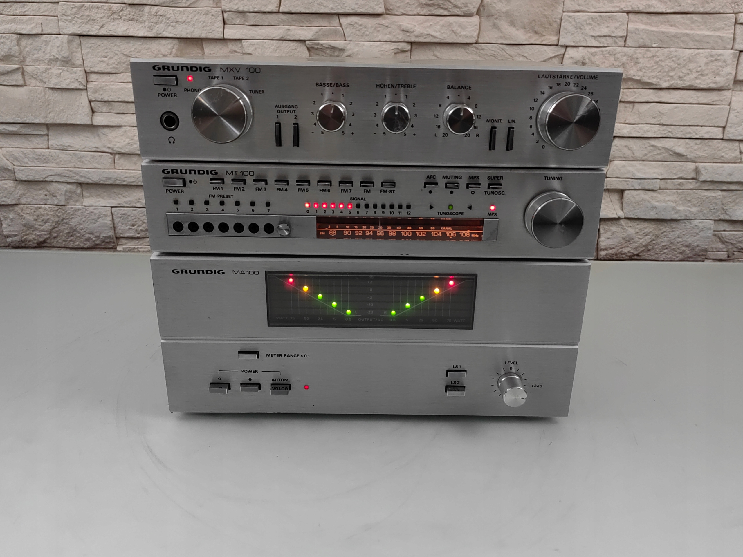 Grundig MA 100 MT 100 MXV 100 Zestaw stereo vintage - Sklep, Opinie ...