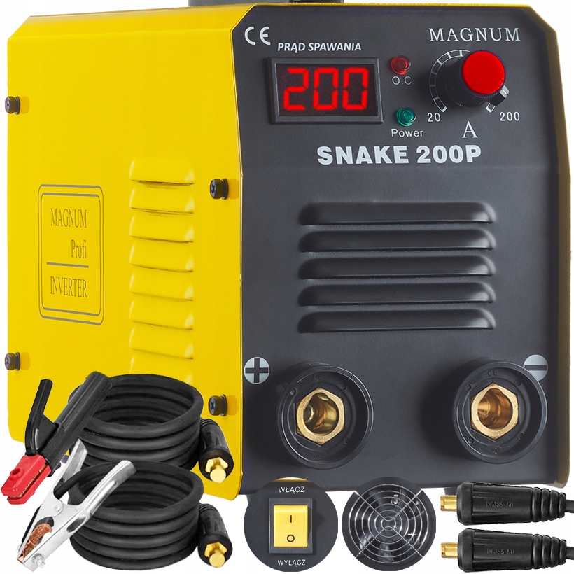 Spawarka inwerter MMA TIG IGBT 200A MAGNUM SNAKE 200PS (5901004100077 ...