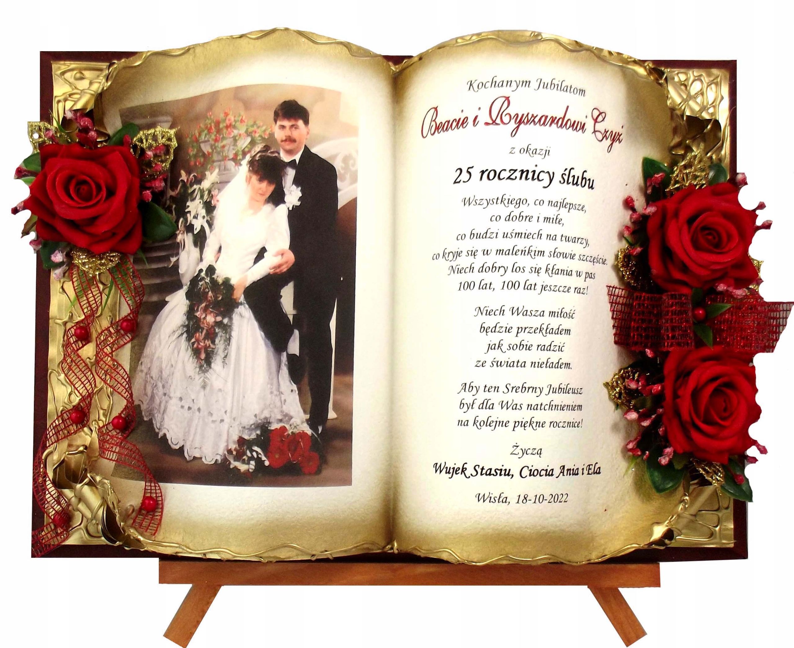 Rubinowa Rocznica Złote Gody Prezent na Rocznice Ślubu Uniwersalny ...