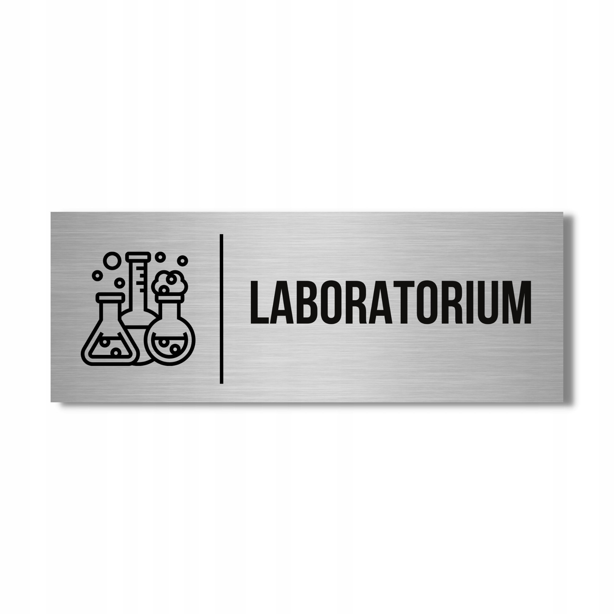 TABLICZKA LABORATORIUM WZORY 20x7.5 CM UV NAPIS PIKTOGRAM ZNAK MIEJSCE ...