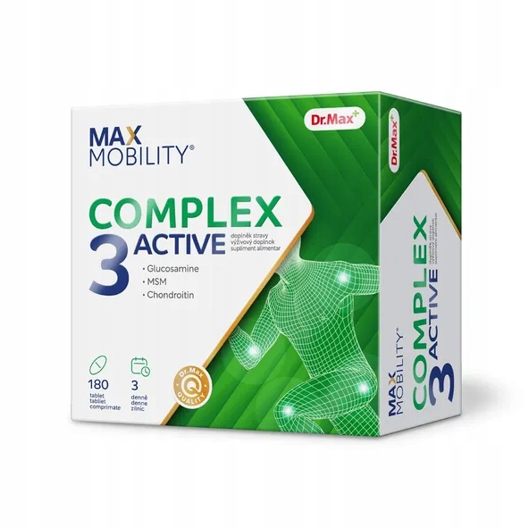 Max Mobility Complex 3 Active 180 tabletek Suplement diety glukozamina • Cena, Opinie - Allegro