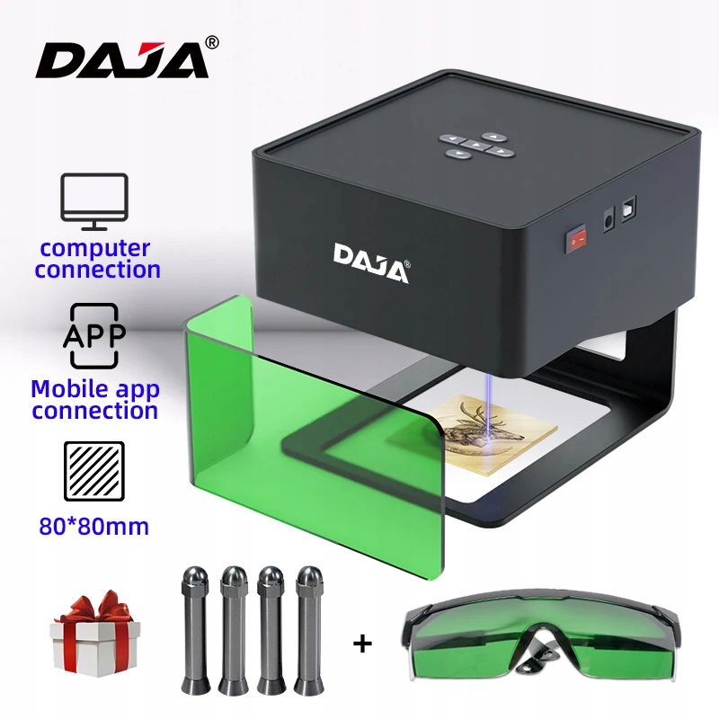 Daja DJ6 CNC Laser Engraving Machine 3000MW Printer Cutter Wood and Plastic - Sklep, Opinie ...