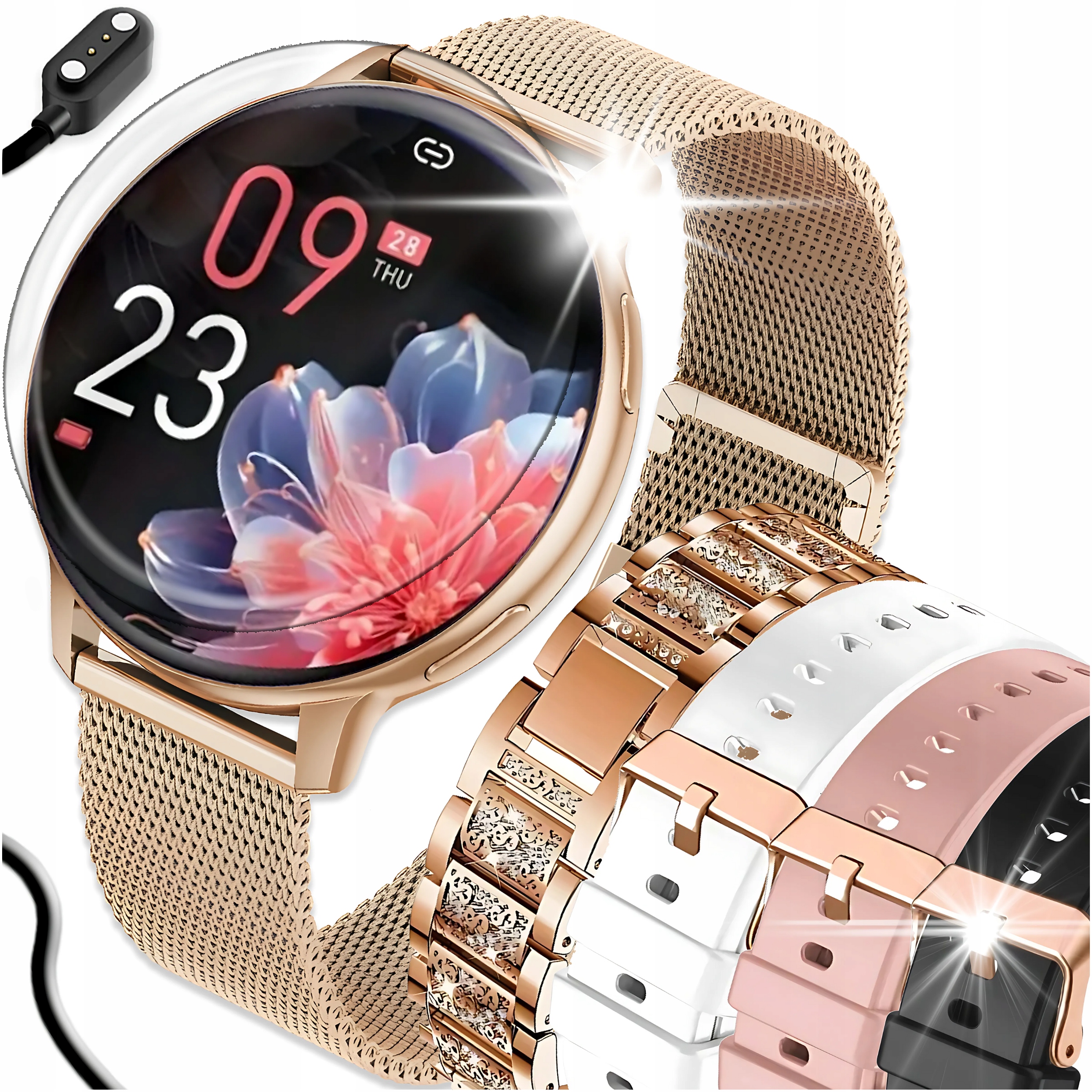 Smartwatch Angelo Watches z ciśnieniomierzem AMOLED wielokolorowy ...
