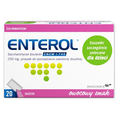 ENTEROL 250mg Lek probiotyczny, 20 saszetek (5909990748525) • Cena ...