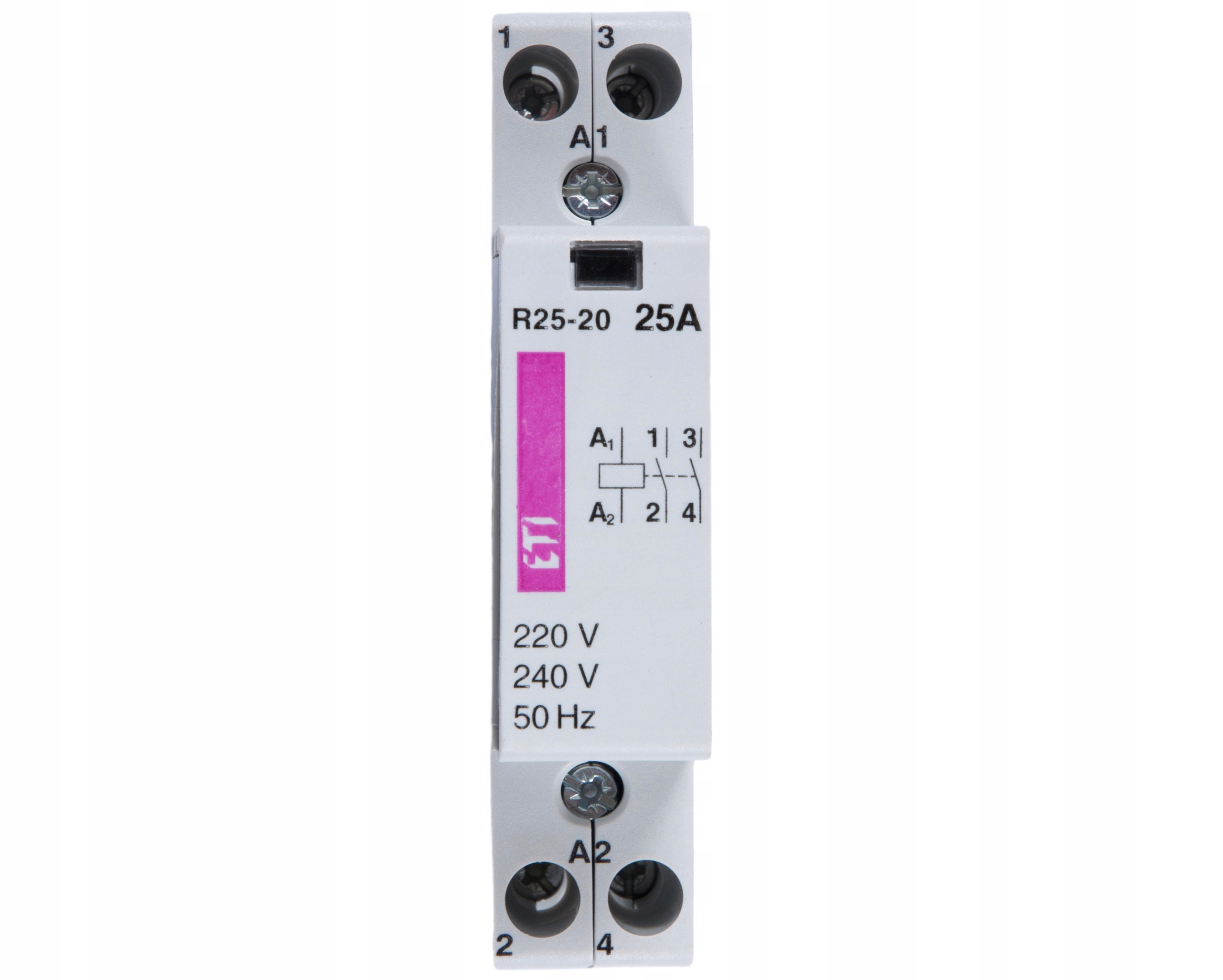 STYCZNIK MODUŁOWY R 25-20 230V 2P 25A AC 2NO ETI 002463502 ...