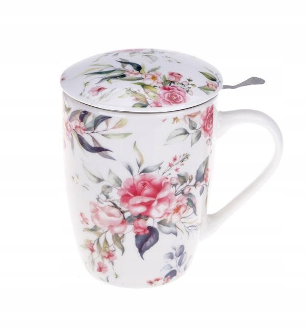 Kubek z zaparzaczem porcelanowy RAVI Decor Blossom 350 ml (5906900714175) • Cena, Opinie • Kubki ...