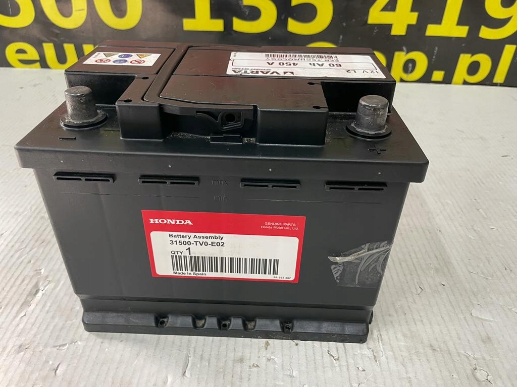 AKUMULATOR VARTA HONDA 60AH 450A START STOP 31500-TV0-E02 za 399 zł z WSCHOWA - Allegro.pl ...