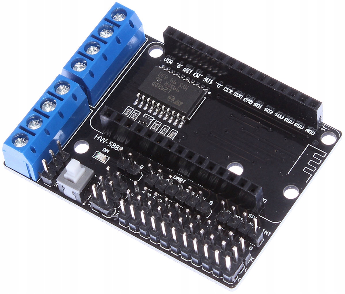 Motor Shield Kompatybilny z ESP8266 NodeMCU v2 L293D Nakładka - Sklep ...