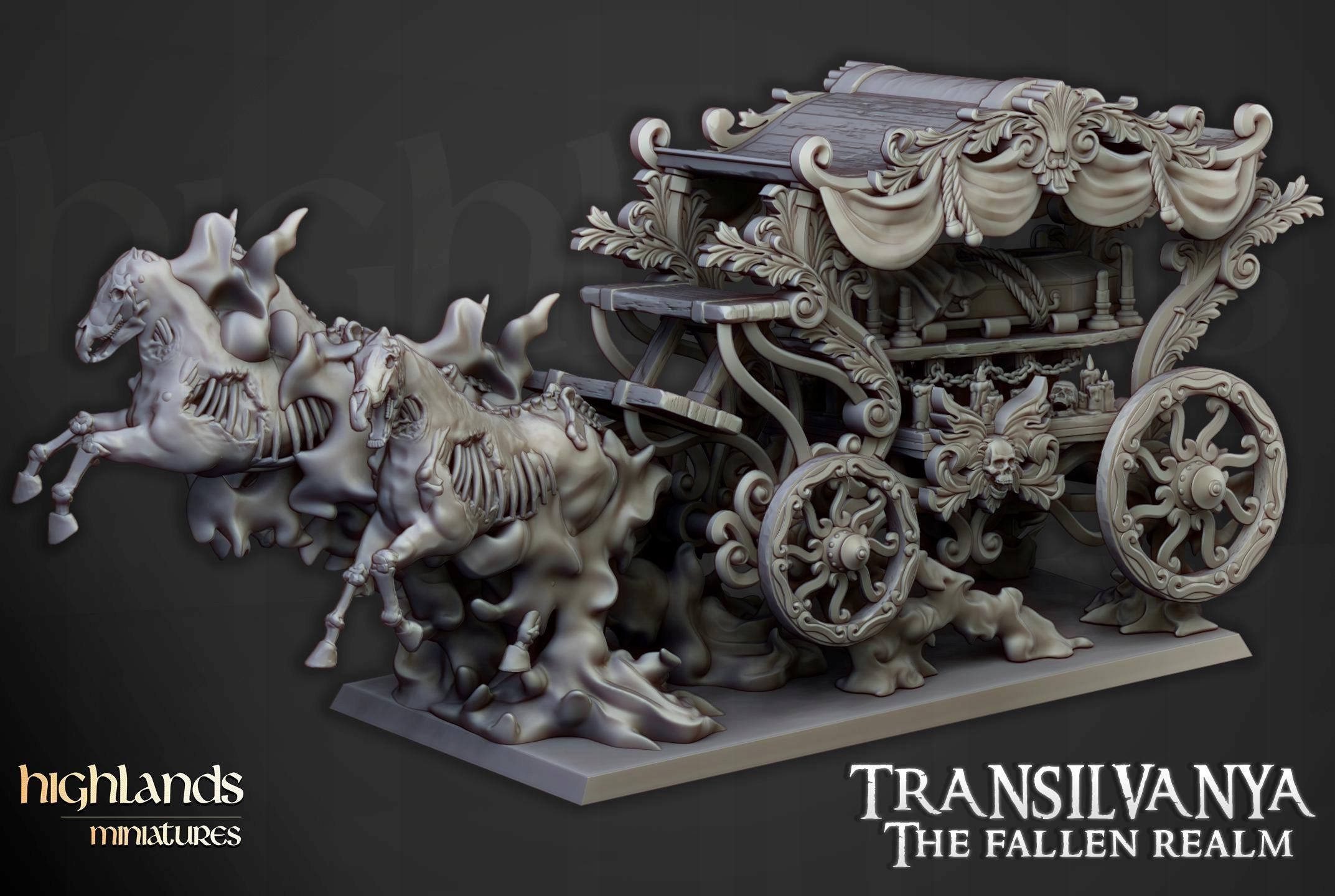 Highlands Miniatures Undead Boyar Chariot |Podstavce v sadě za 978 ...
