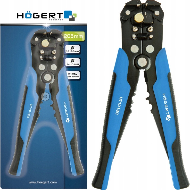 Automatyczny ściągacz izolacji Hoegert Technik HT1P181 205 mm (5901867146052) • Cena, Opinie ...