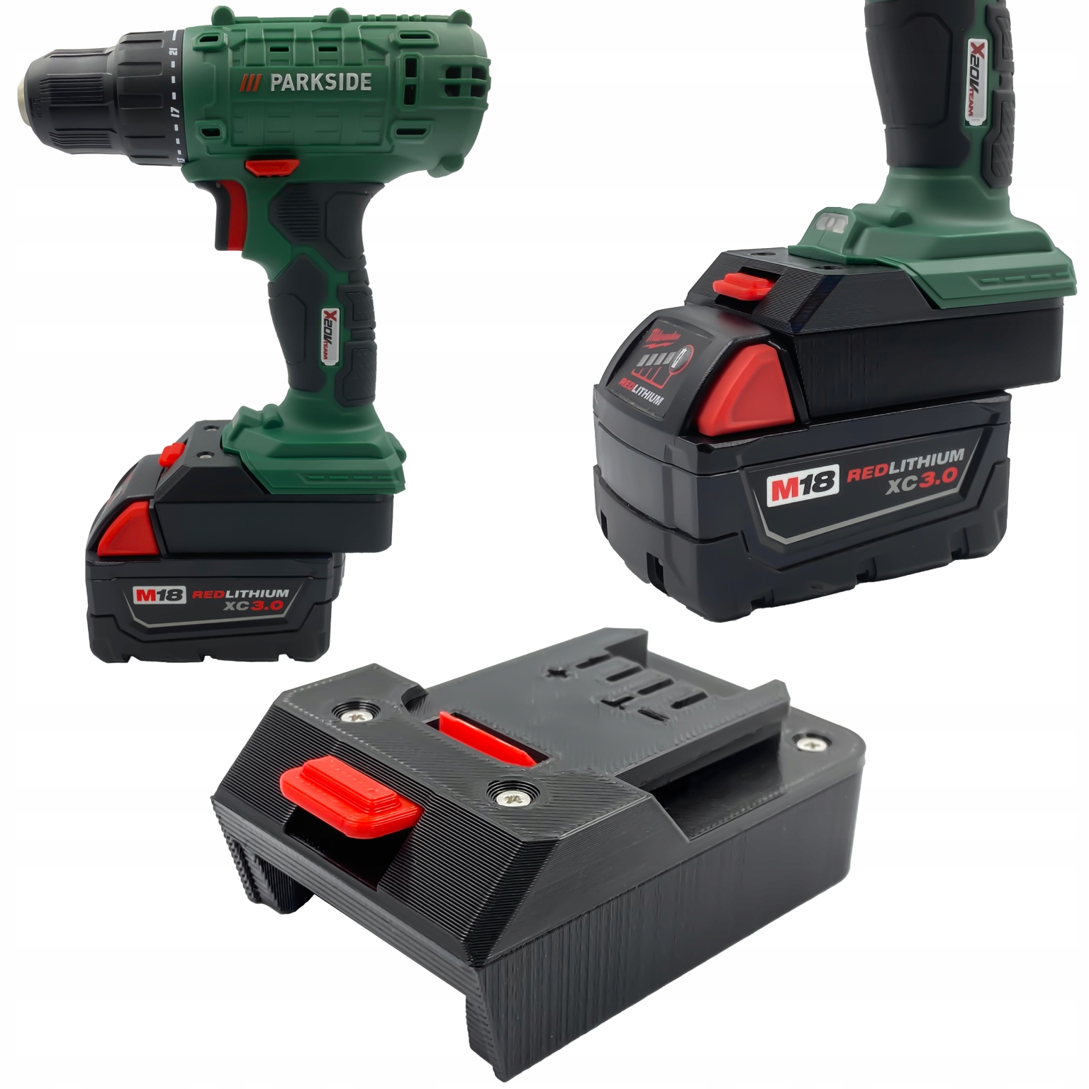 Adaptér MILWAUKEE 18V pro baterii PARKSIDE X20V za 529.00CZK - Allegro