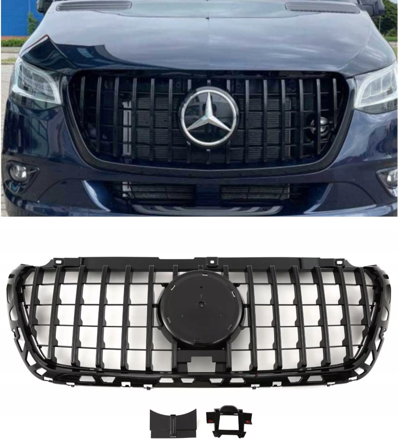 ATRAPA GRILL MERCEDES SPRINTER W907 W910 PANAMERICANA AMG GT CZARNY ...