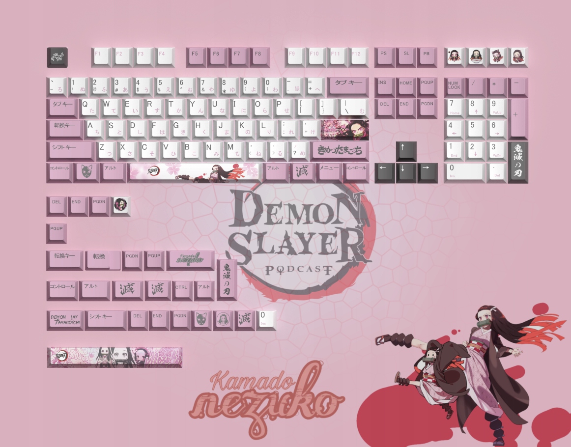 Demon Slayer Kamado Nezuko Cartoon Anime Keycap p (TingFei16881) • Cena ...