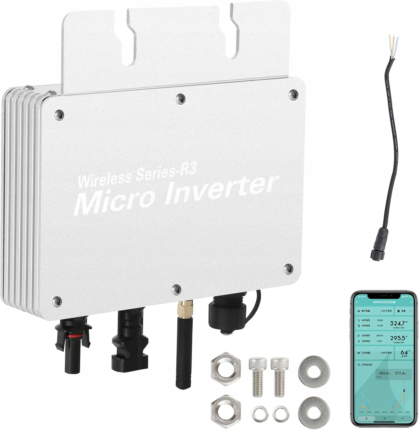 FALOWNIK SOLARNY WVC-300 MICRO SOLAR INVERTER MIKROFALOWNIK ...