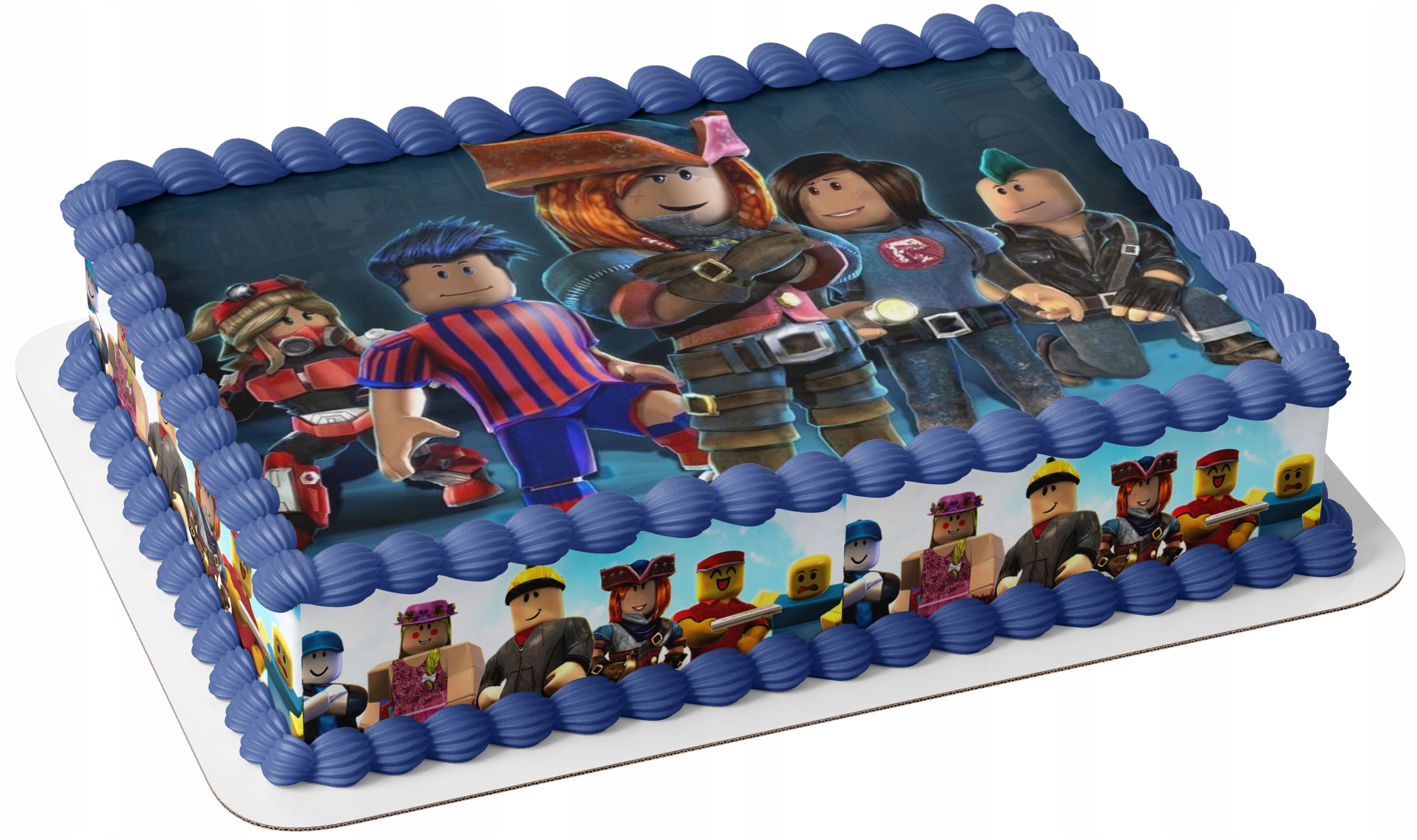 ZESTAW OPŁATEK NA TORT ROBLOX POSTACIE DUŻY WYBÓR + GRATIS 15354036923 ...